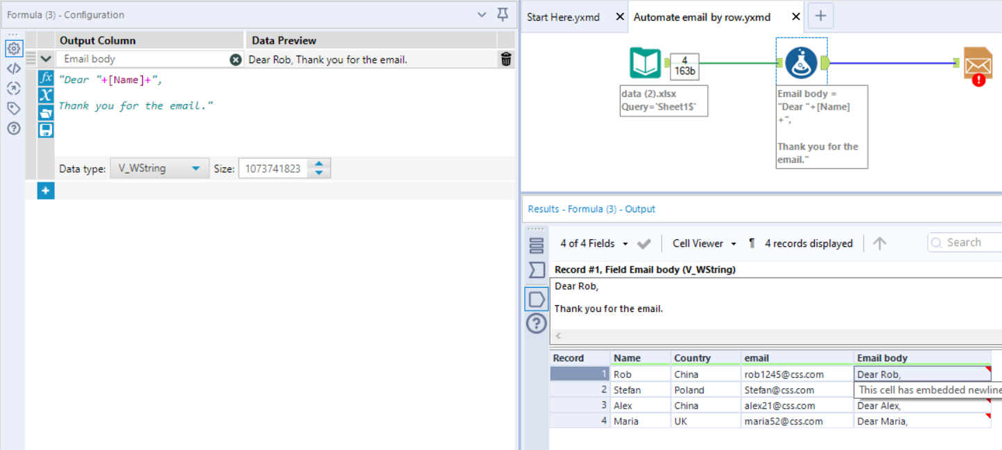 Solved: emailing in loop - Alteryx Community