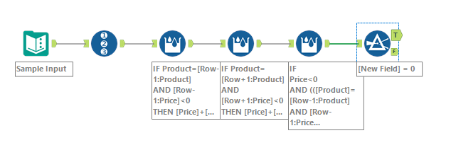 Solved: Allocate negative amounts to same product row prob... - Alteryx Community
