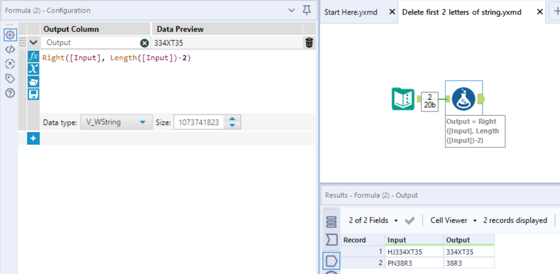Solved Delete Two Letters At The Front Alteryx Community 