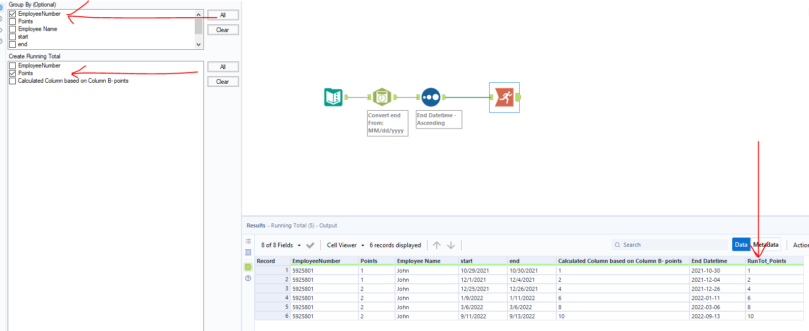 Solved: running cumulative sum - Alteryx Community