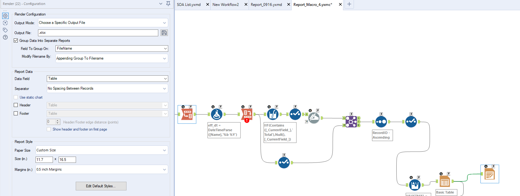 Solved Error On Multiple Outputs Render Tool Invalid Alteryx Community 