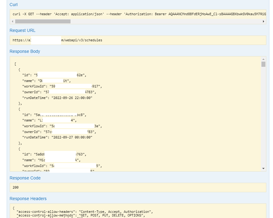 Gallery API v3 Endpoint for Getting all Schedules ... - Alteryx Community