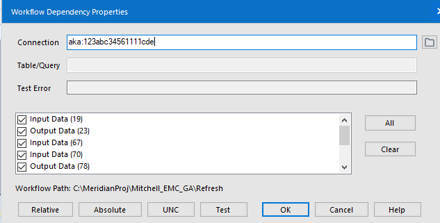 Solved: workflow dependencies is not using connection name - Alteryx Community