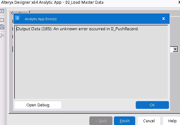 Error while writing output to Excel file - Alteryx Community