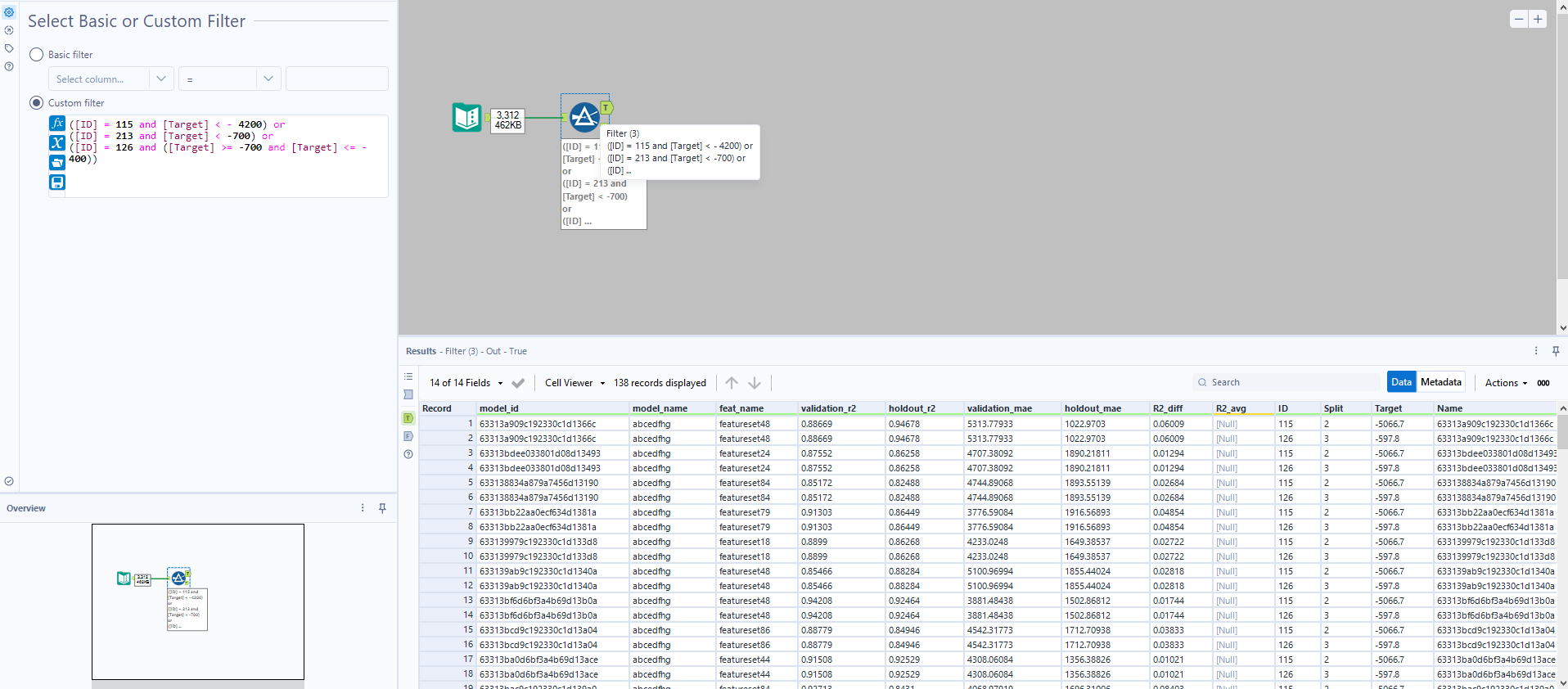 How to delete a row when the Condition is not sati... - Alteryx Community