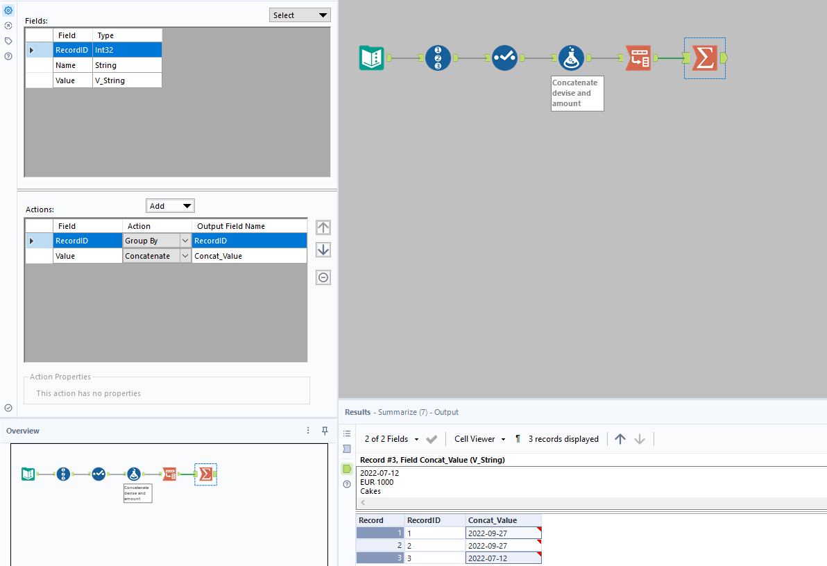 how to combin multi colum value in one cell? - Alteryx Community