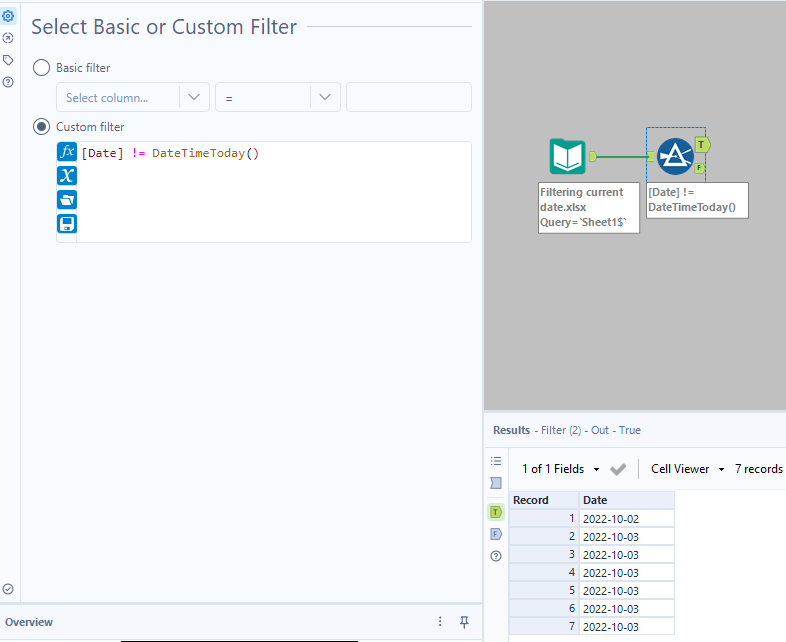 Solved: Filtering the Current Date - Alteryx Community