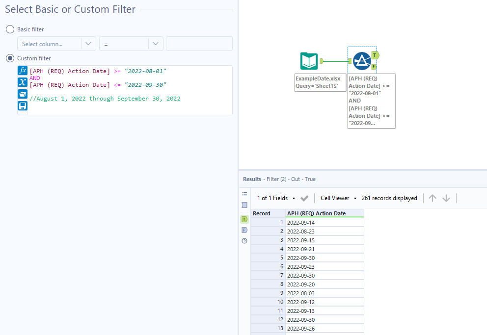 Solved: Filtering Specific Months - Alteryx Community