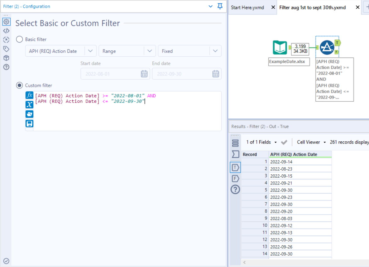 Solved: Filtering Specific Months - Alteryx Community