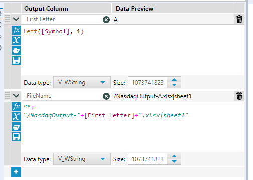 Solved Split Data Into Different Workbooks By Letter Alteryx Community 