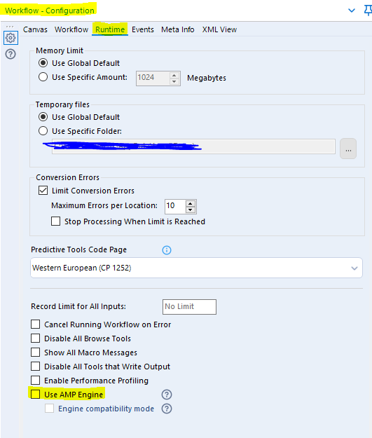 Solved: How to Enable AMP Engine - Alteryx Community