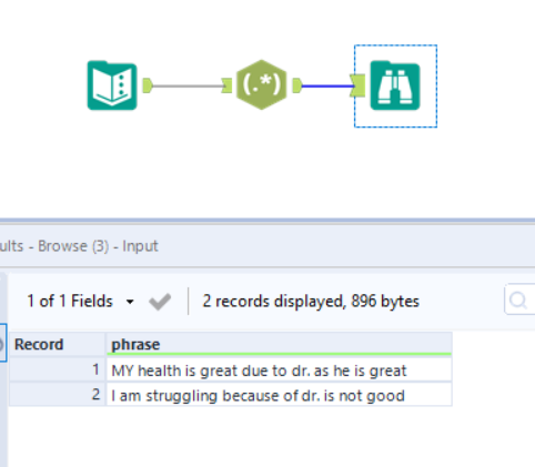 Solved: remove specific words from the sentence - Alteryx Community