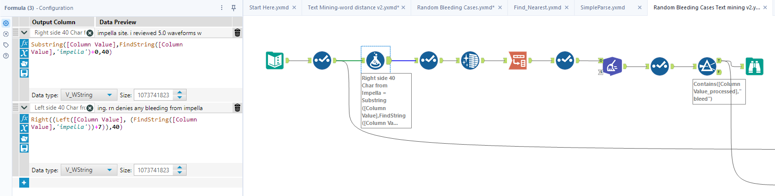 Text Mining : Finding whether Impella is a cause o... - Alteryx Community