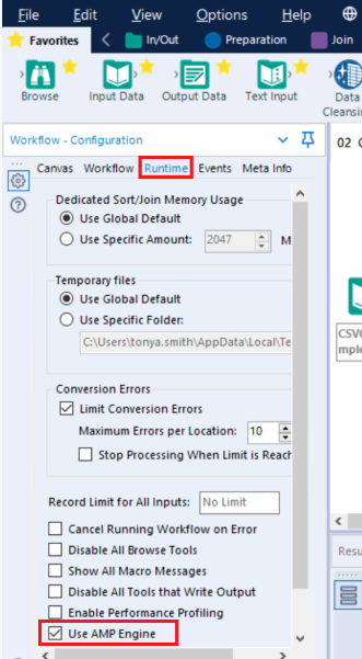 Solved: How is the engine chosen for a particular workflow - Alteryx Community