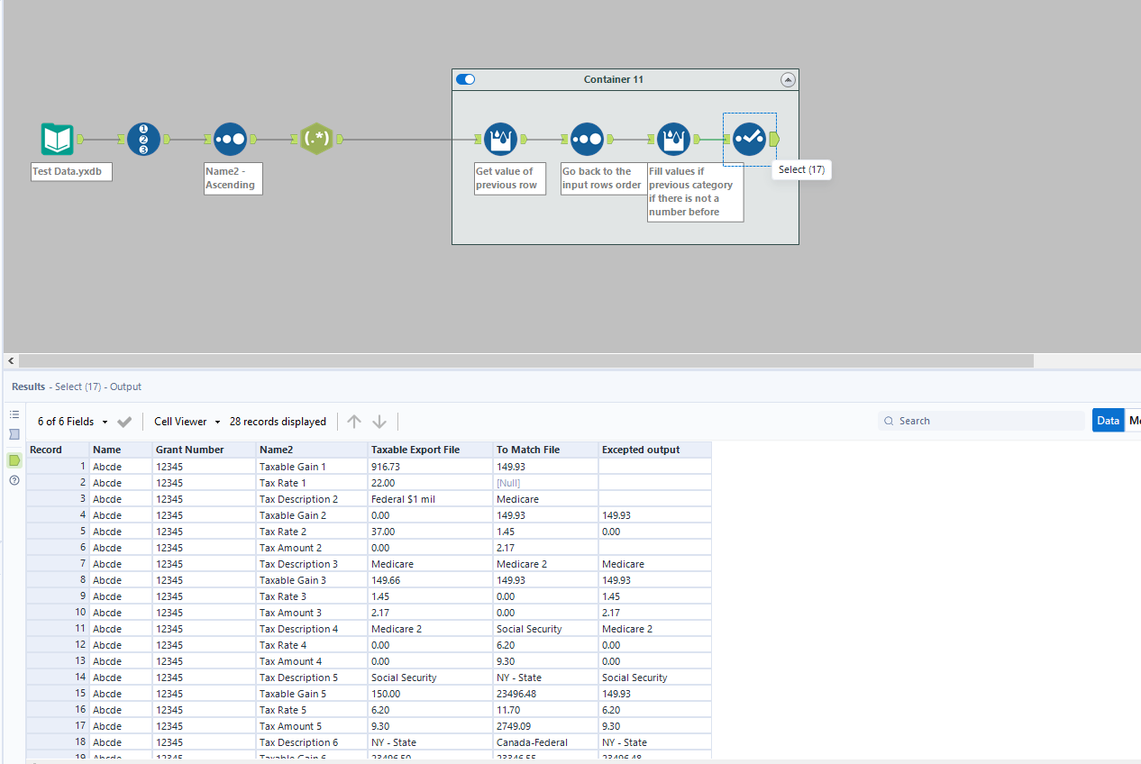 Solved: Move Values Down - Alteryx Community
