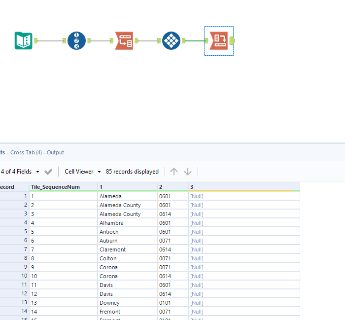 Solved: Create 3 fields from 3 rows. - Alteryx Community