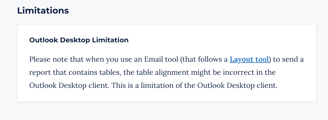 Basic Tables > Layouts > Email Distro - Alteryx Community