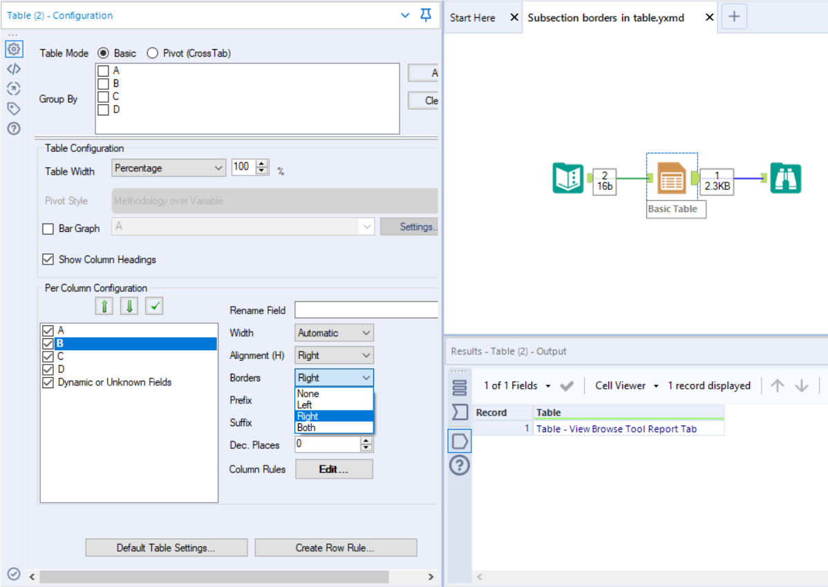 Solved: Basic table Column separator - Alteryx Community