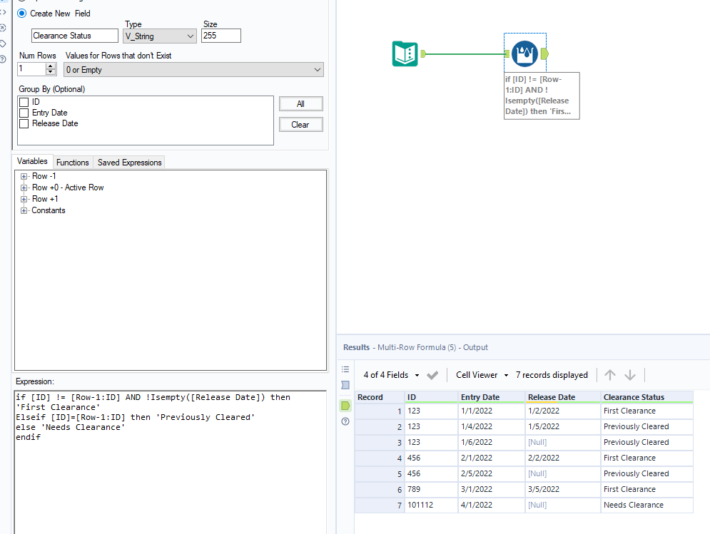 Solved Evaluating Previous Row By Id Alteryx Community 