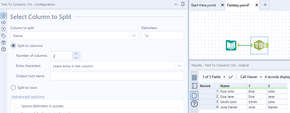 Trind to Trim Names to just First Last - Alteryx Community