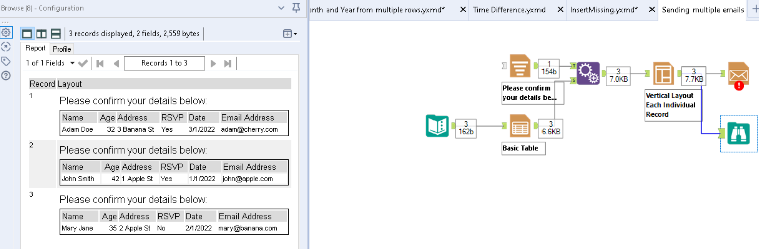 Solved: Sending multiple emails to multiple recipients and... - Alteryx Community