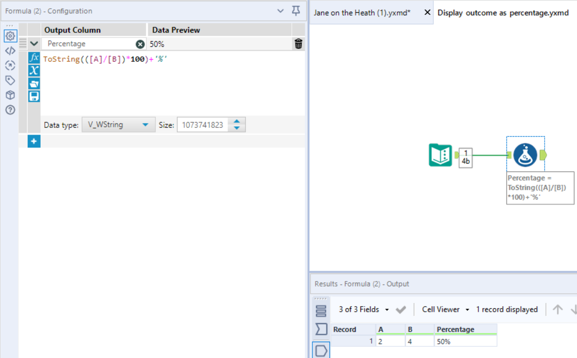 Solved Expressing Calculation Result As A Percentage Alteryx Community 