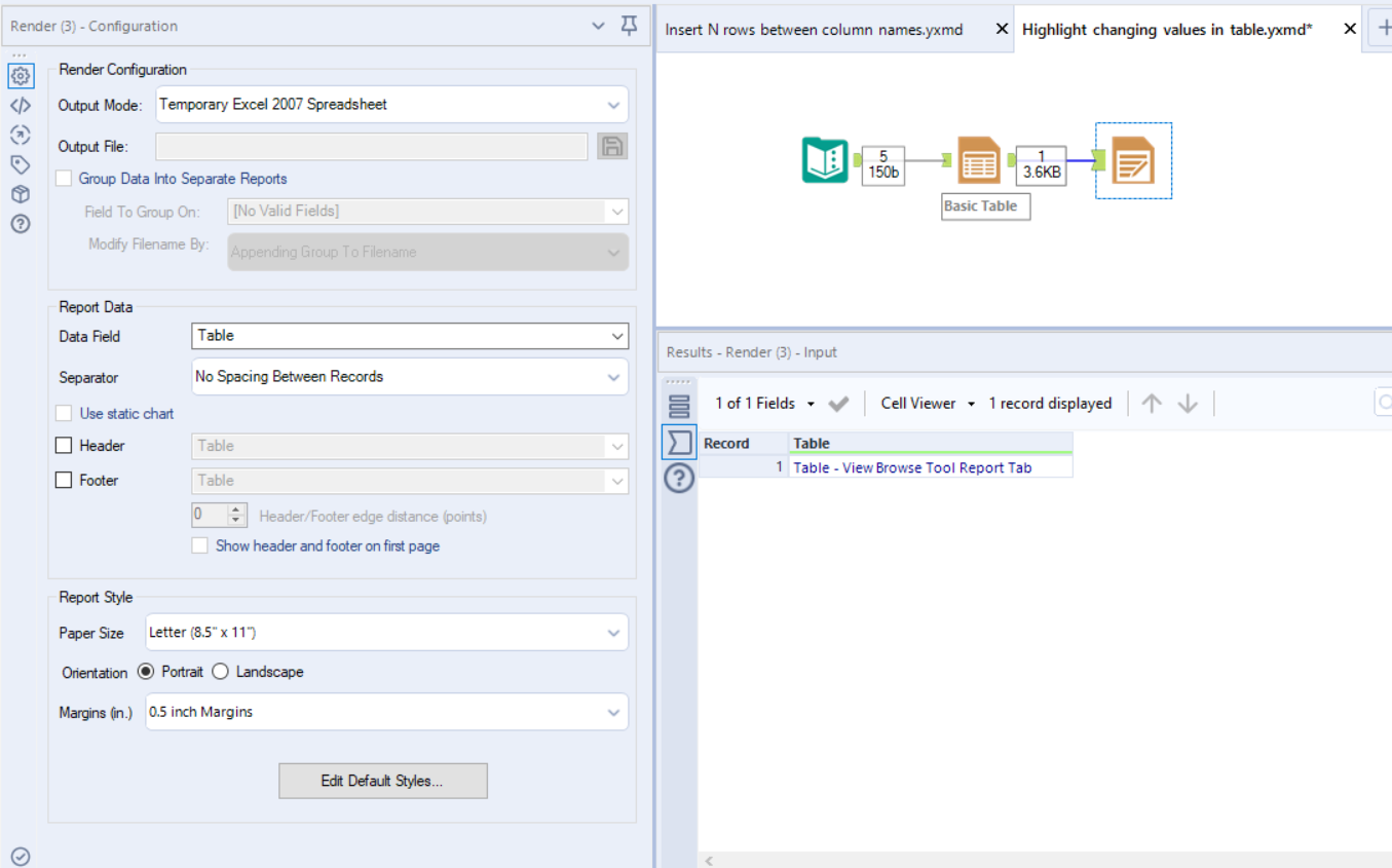 Solved: Highlight cells in output - Alteryx Community
