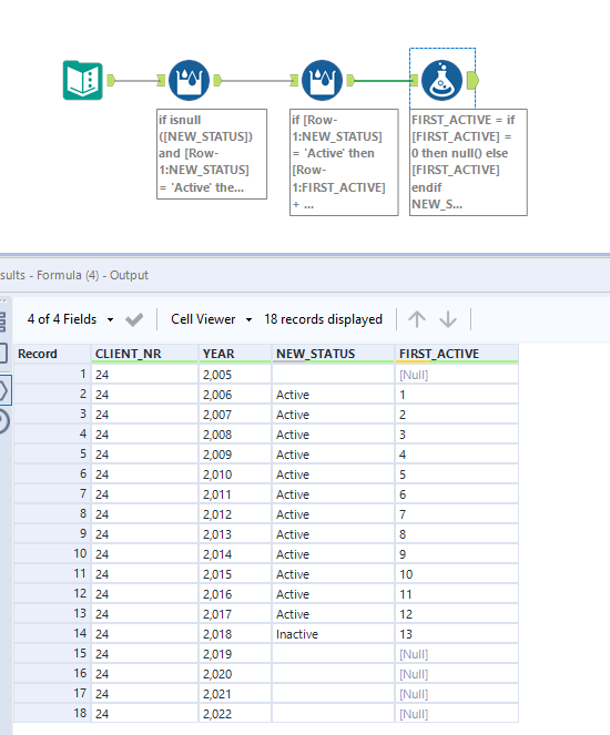 Solved: Issues with multi row formula - Alteryx Community