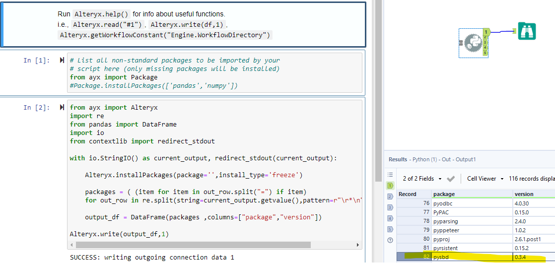 Confirm SpaCy installation and import PySBD projec... - Alteryx Community