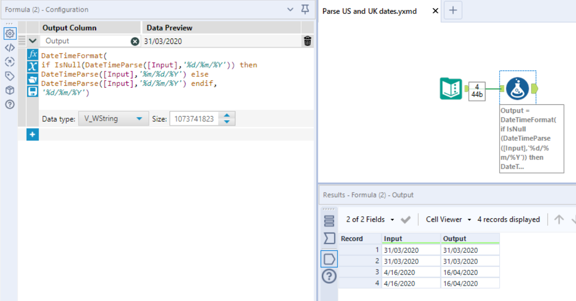 Solved: Convert Mixed Date format to one format: UK (DDMM... - Alteryx ...
