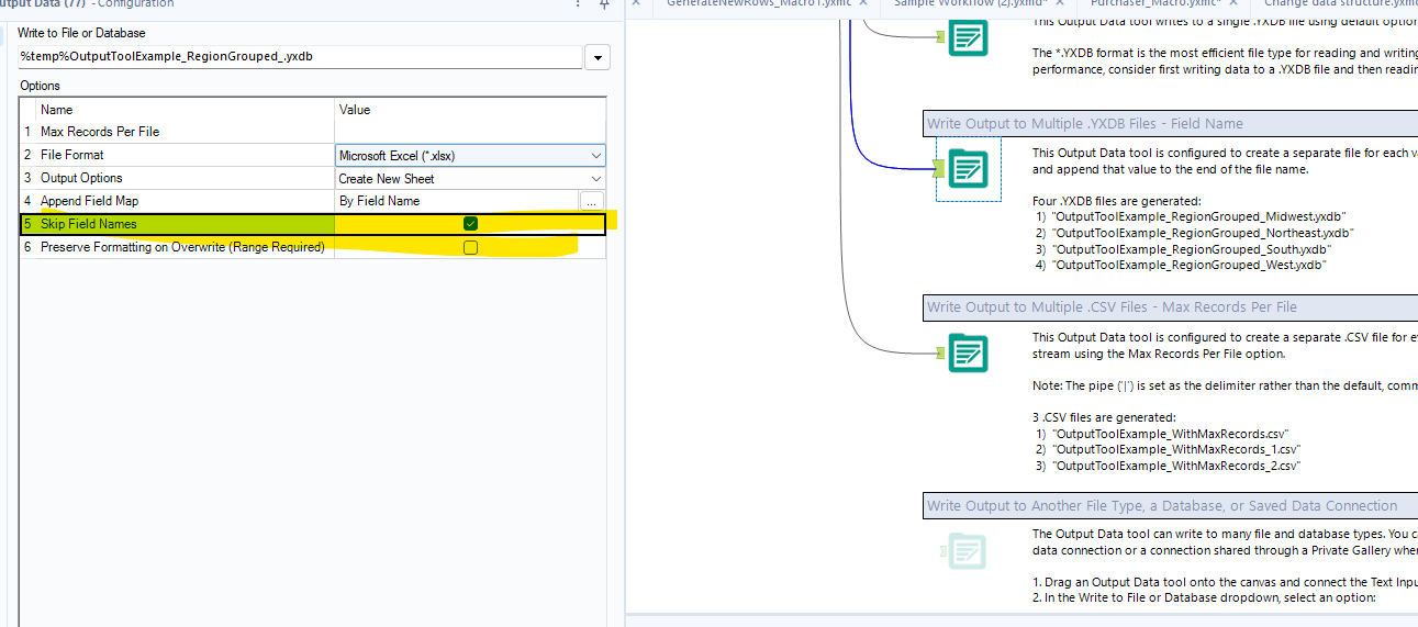 Exporting data without header - Alteryx Community