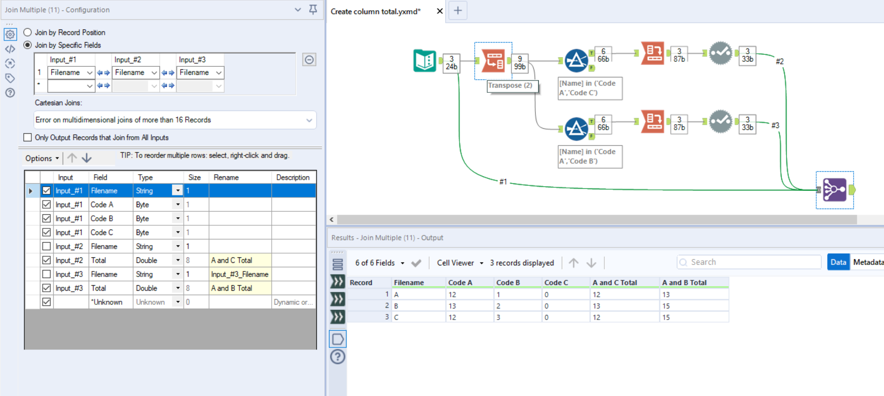 To Sum Data Even If Some Columns Are Missing Alteryx Community