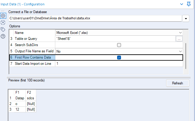 Solved: How do I change the default headers to Field X? - Alteryx Community