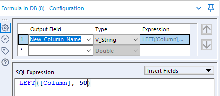Solved: Using Left() or Substring() IN-DB Formula - Alteryx Community