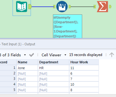 How to fill multiple null cells in order to calcul... - Alteryx Community