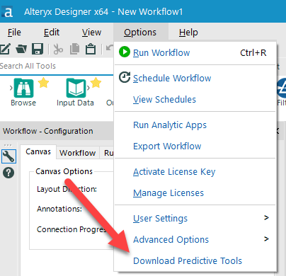 Download Predictive Tools link in Designer - Alteryx Community