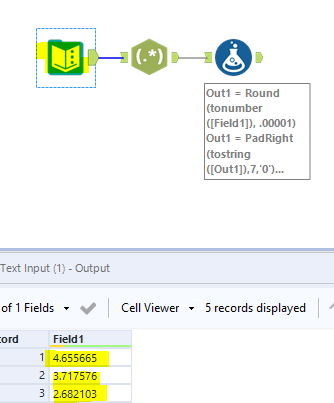 Round to 5 decimal places - Alteryx Community