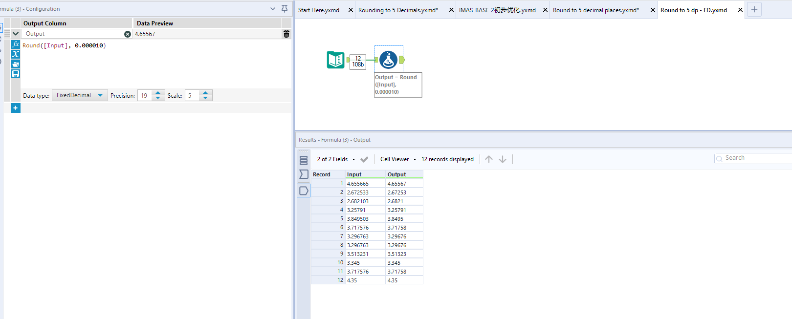 Round to 5 decimal places - Alteryx Community