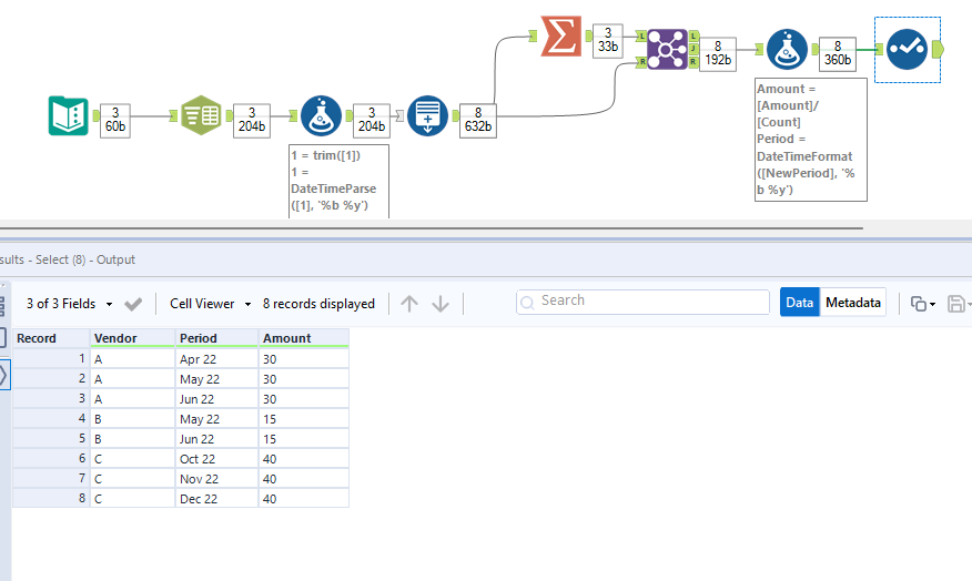 Solved How To Add Rows With A Formula For Different Month Alteryx Community
