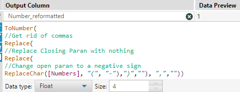 Strange behaviour with negative numbers rendering ... - Alteryx Community