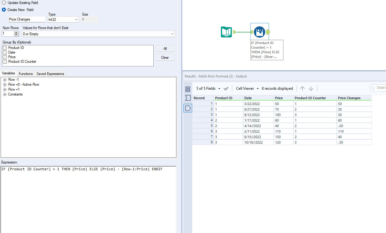 Solved: Keeping Track of Price Changes - Alteryx Community