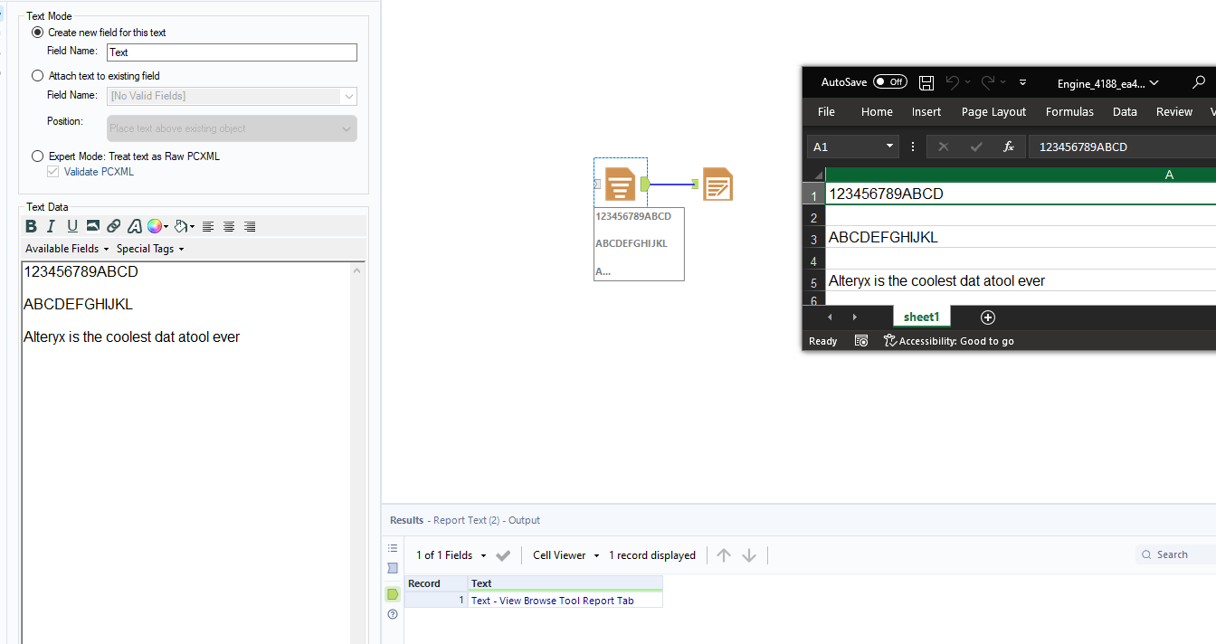 Report Text Bug Alteryx Community 