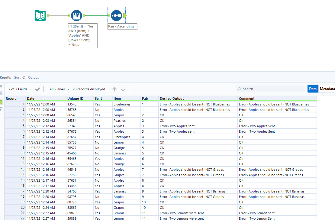 Solved: Compare and Flag both Pairs based on Multiple Crit... - Alteryx Community
