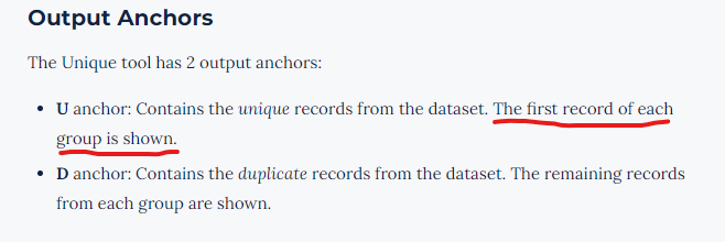 Solved: Keep first row of each duplicate row? - Alteryx Community