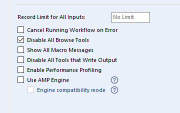 Solved: "Disable all browse tools" option disables the Wor... - Alteryx ...