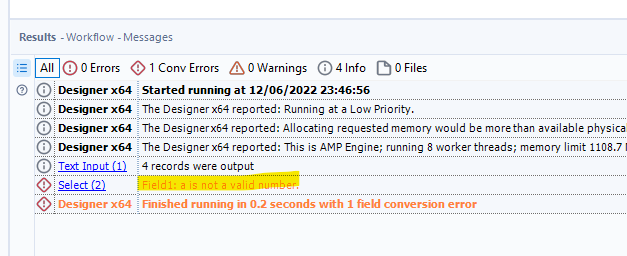 Conversion Errors - Alteryx Community