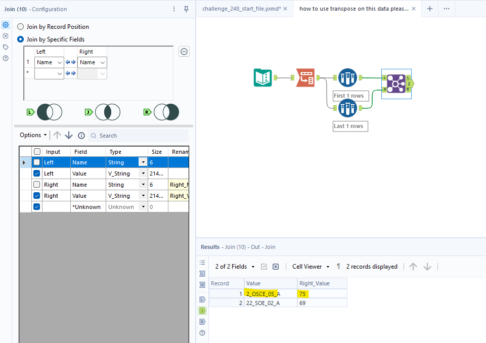 how to use transpose on this data please - Alteryx Community