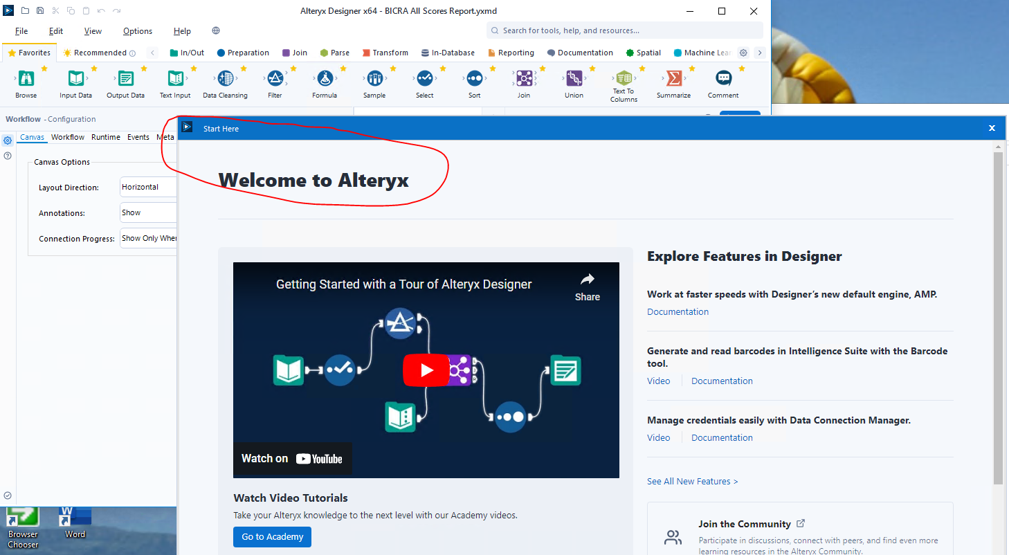 Solved Stop The Welcome To Alteryx Window From Opening Ea Alteryx Community