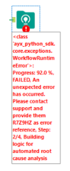 Alteryx Auto Insights error: An unexpected error h... - Alteryx Community