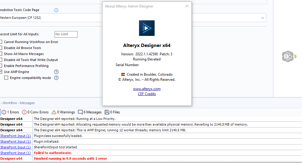 Solved: Error: Failed to authenticate SharePoint - Alteryx Community